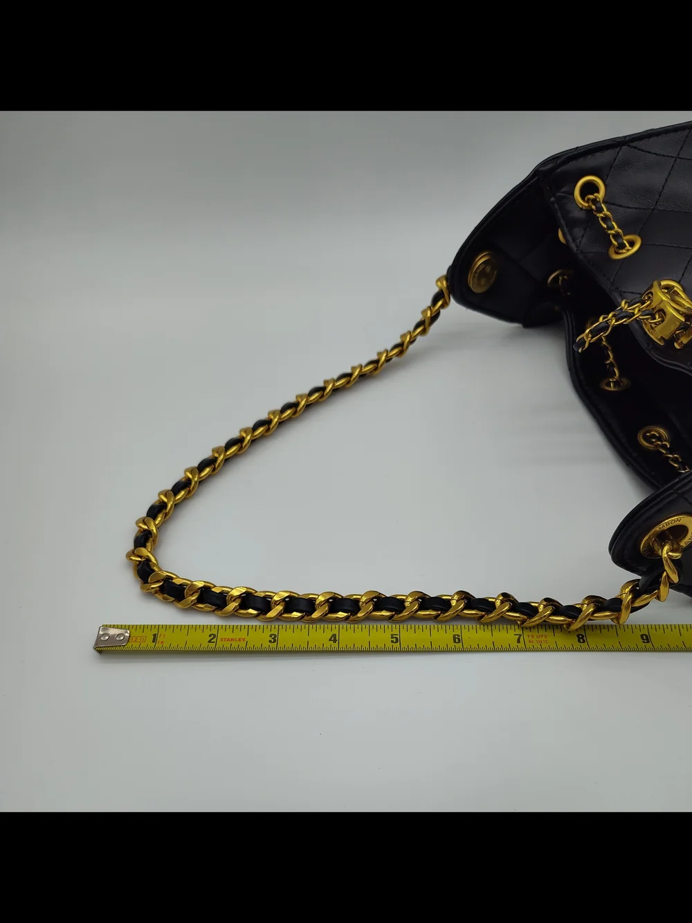 Source Unknown | Bags | Chanel Makeup Quilted Chain Cosmetic Bag Black ...